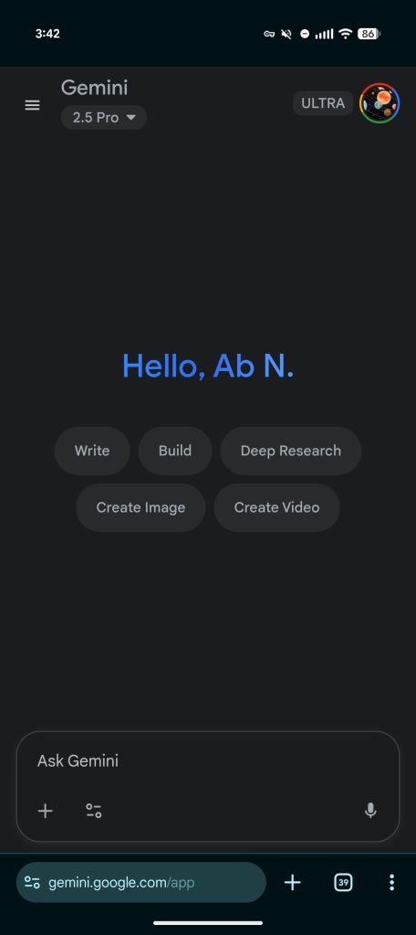 Gemini rolling out homepage redesign with Tools menu