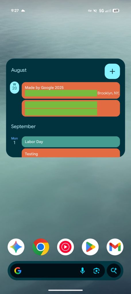 Google Calendar rolling out M3 Expressive widgets