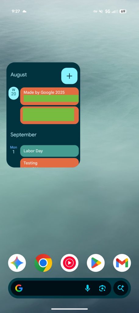 Google Calendar rolling out M3 Expressive widgets
