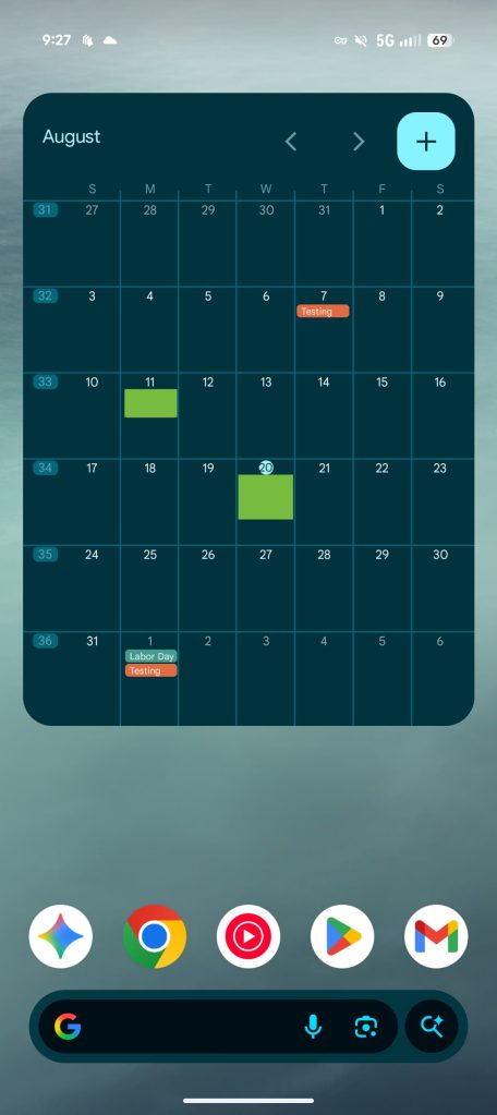 Google Calendar rolling out M3 Expressive widgets