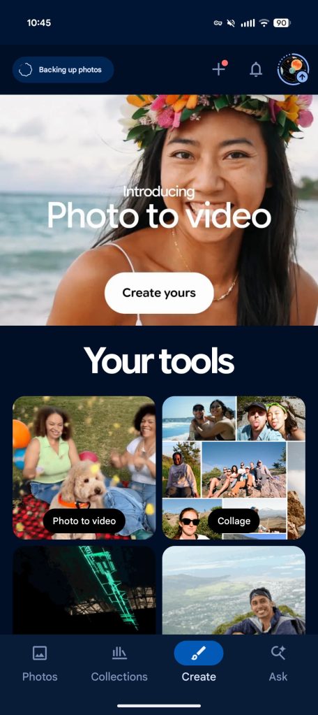 Google Photos rolling out new ‘Create’ tab on Android, iOS