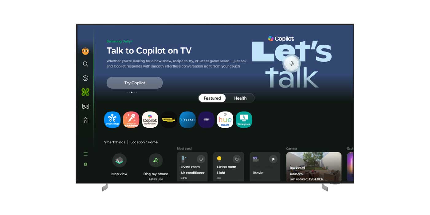 Samsung makes good on promise to bring Microsoft Copilot to TVs