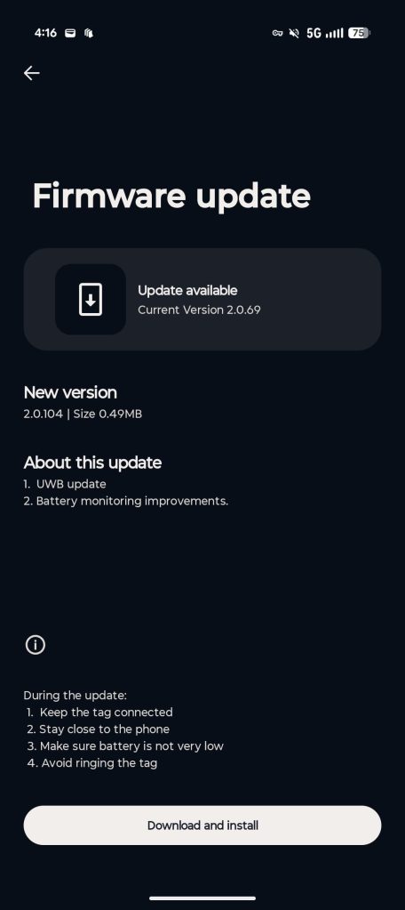 Moto Tag app update to install UWB firmware widely rolling out