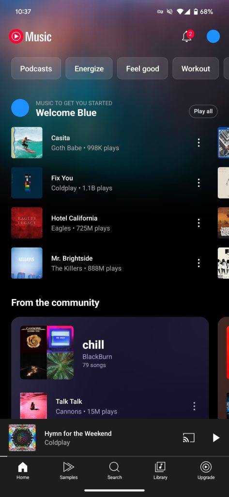 YouTube Music redesign moves Search to the bottom bar