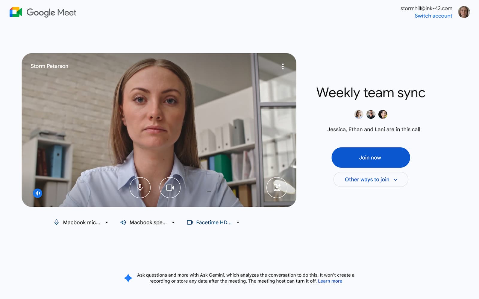Ask Gemini coming to Google Meet for Workspace customers