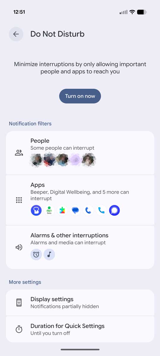 How to add contacts to the 'Do Not Disturb' allowlist on Pixel