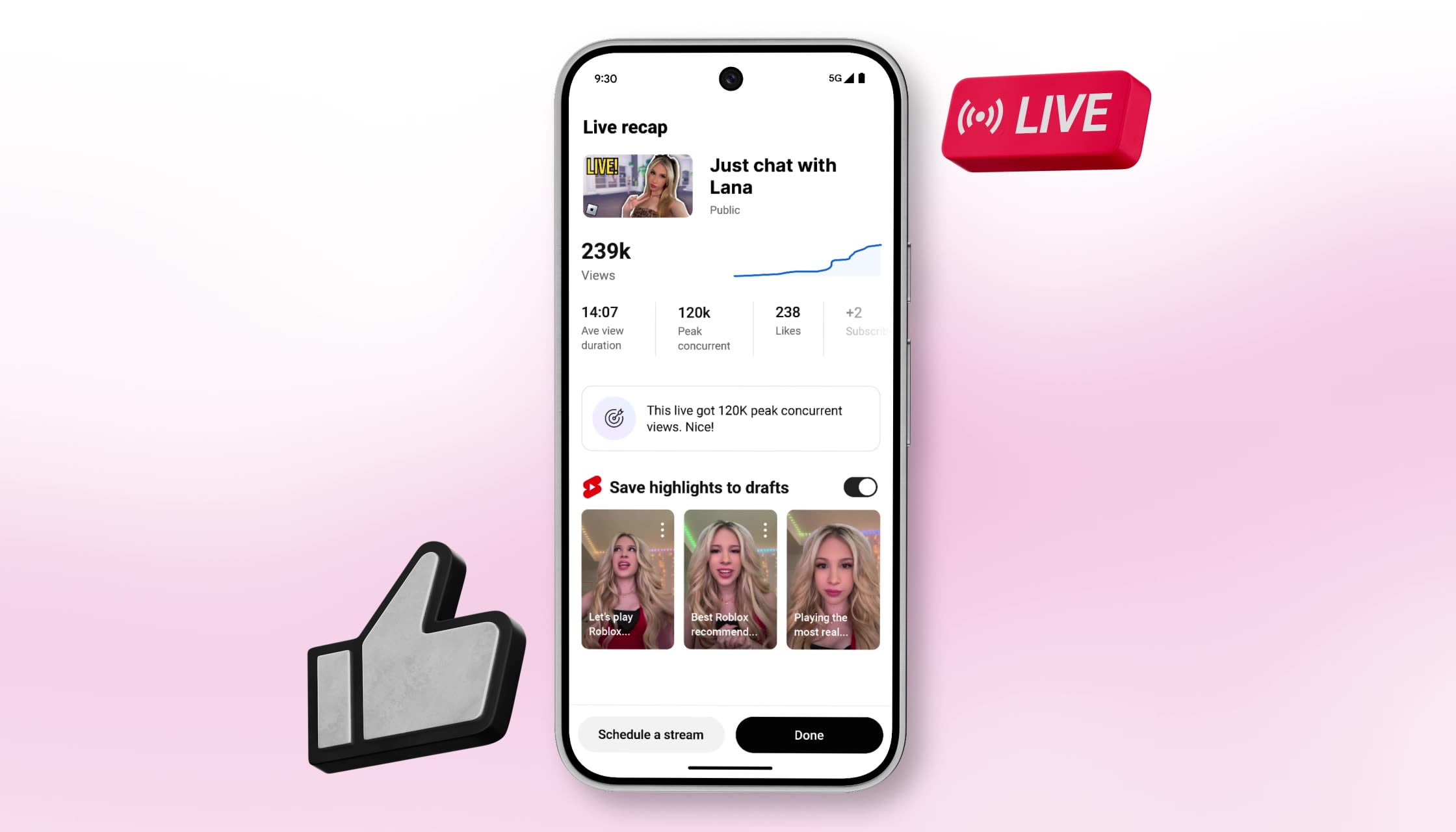 YouTube Live adding horizontal/vertical streams, side-by-side ads
