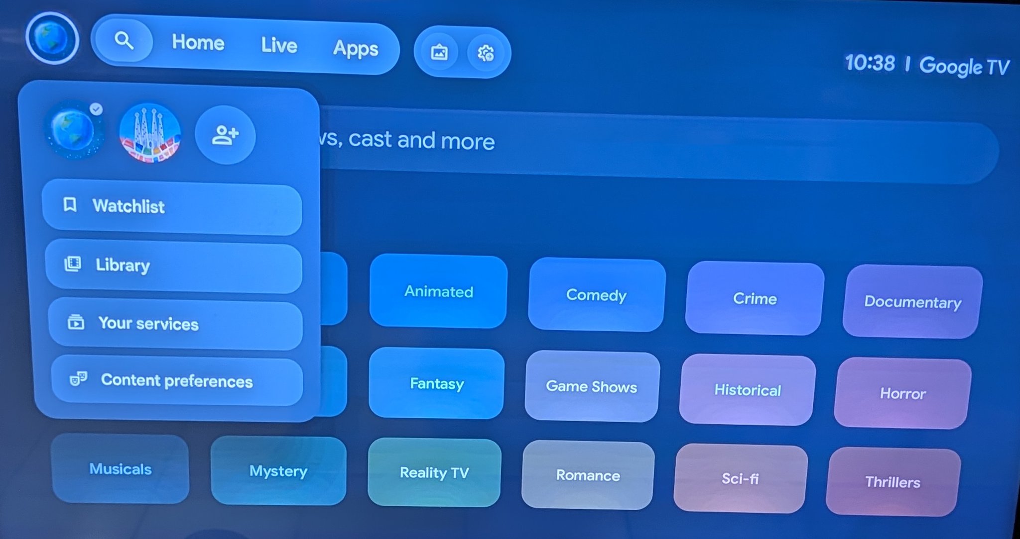Google TV tests homescreen redesign with updated navigation