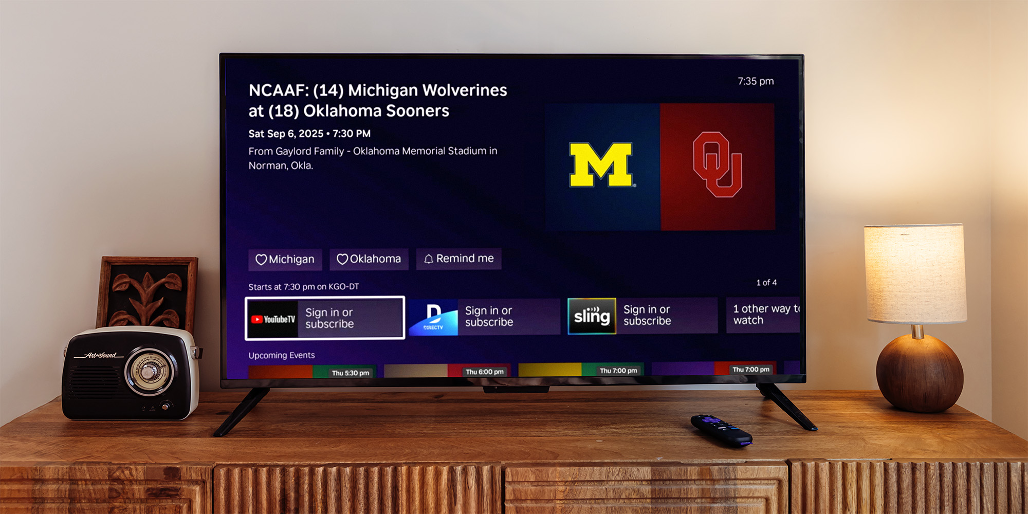 Roku starts showcasing YouTube TV in its Sports app