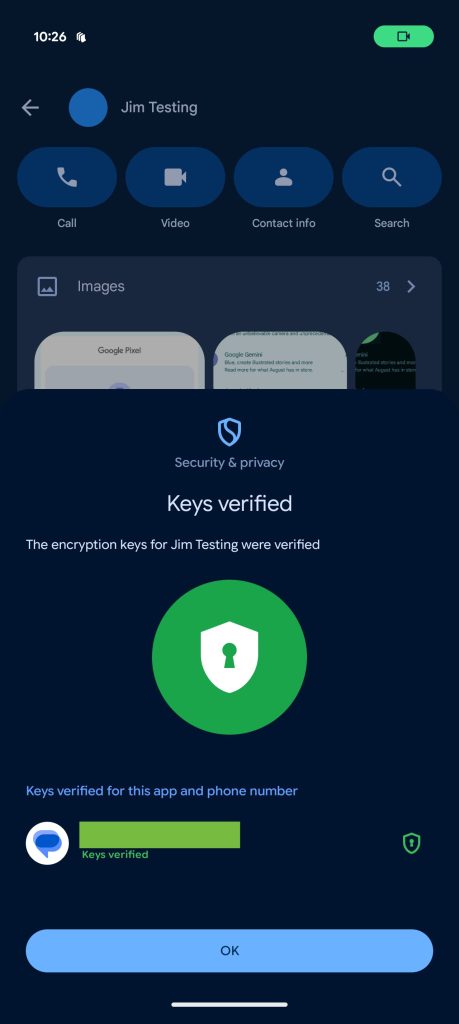 Google Messages adds Key Verifier and spam link detection