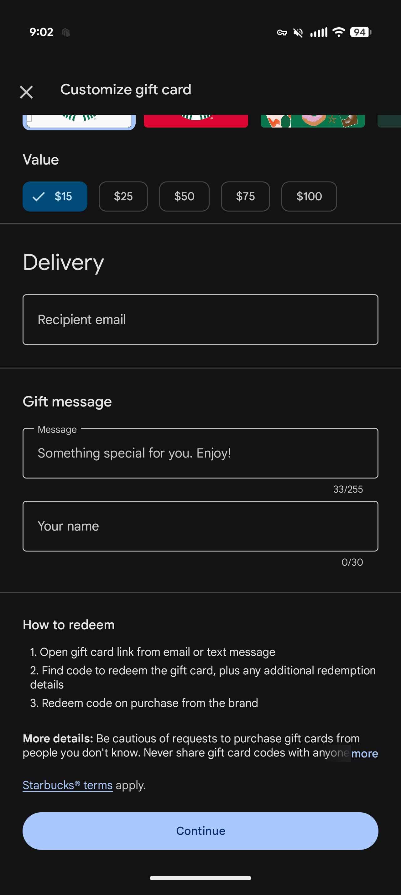 Google Play Store now lets you buy and send digital gift cards