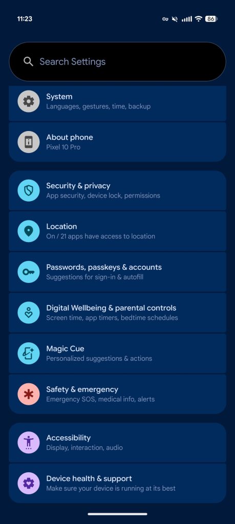 Google Pixel ‘Device health & support’ dashboard rolling out