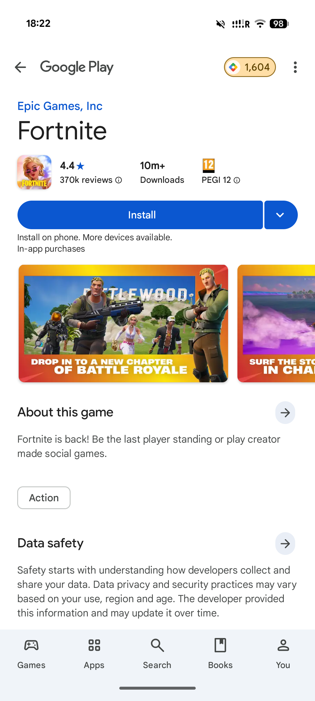 Fortnite returns to the Google Play Store