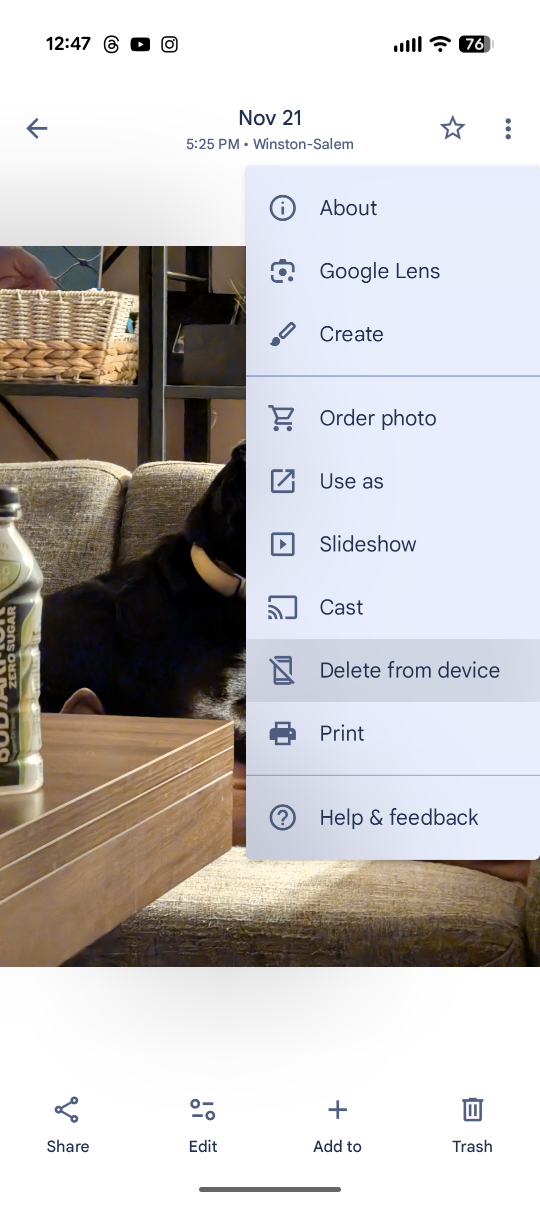 Google Photos reminders users how deleting works across devices