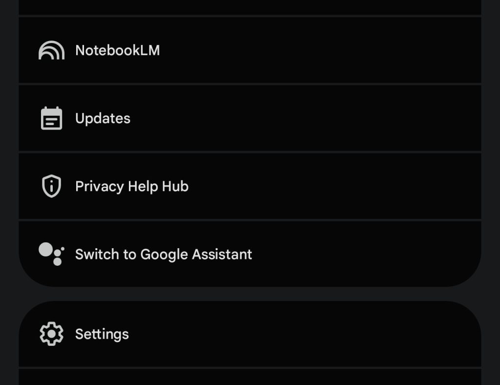 Gemini app gets Documents history for Deep Research, Canvas