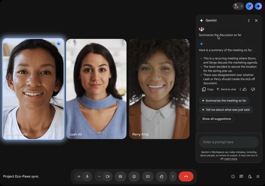 ‘Ask Gemini’ in Google Meet coming to more Workspace users, mobile app