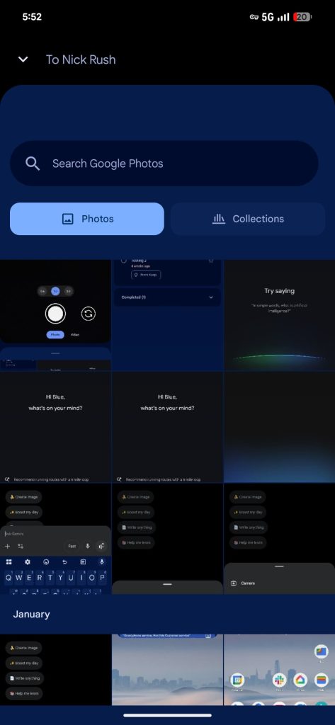 Google Messages uses Android’s new embedded photo picker