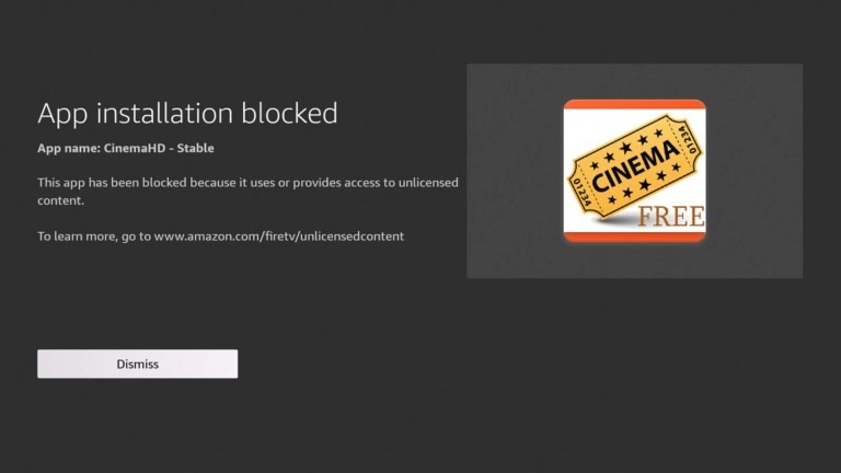 Amazon Fire TV now blocks install of some sideloaded apps