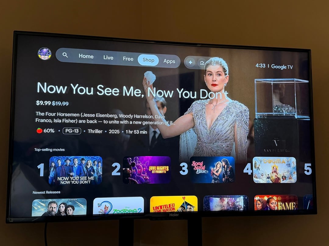 Google TV tests 'Free' and 'Shop' tabs on homescreen [Gallery]