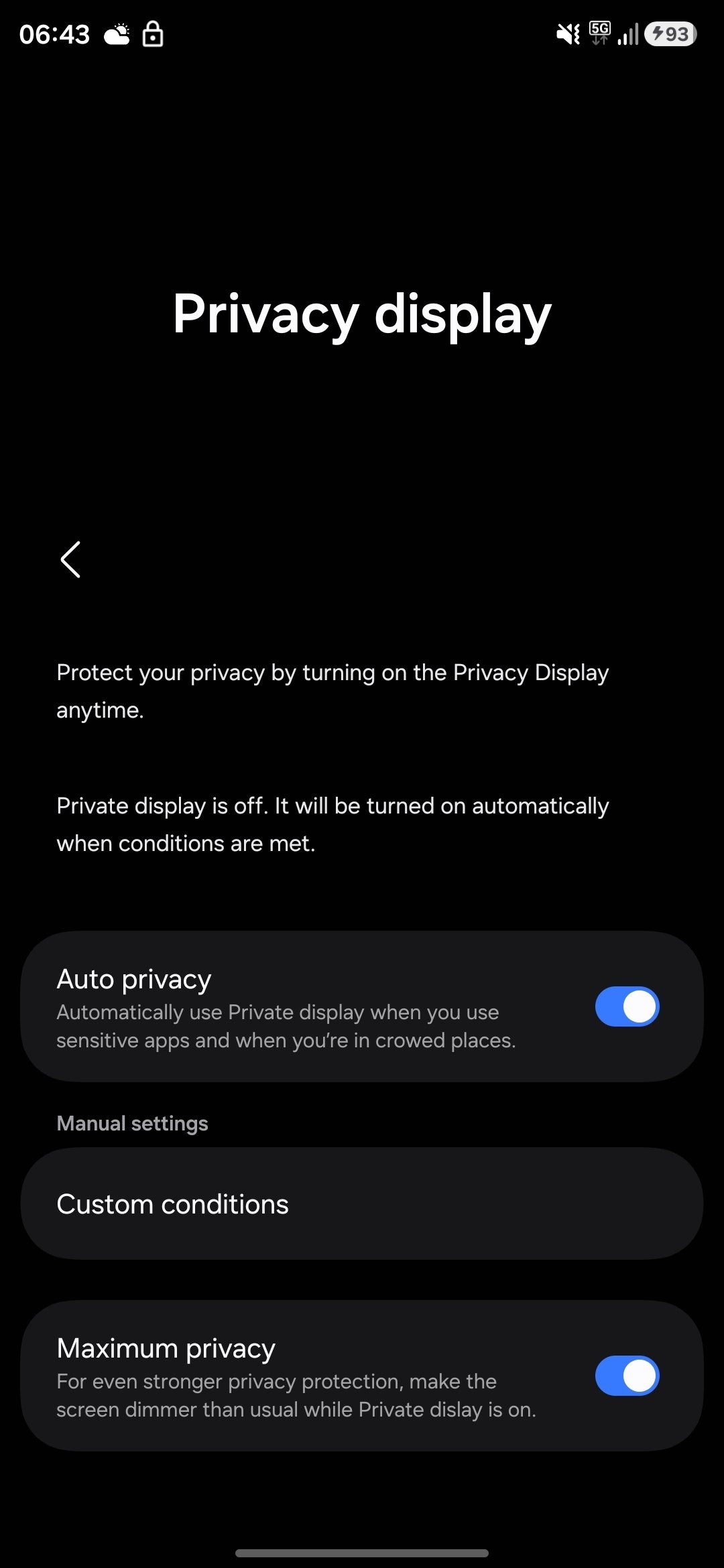 Galaxy S26 Ultra 'Privacy Display' settings leak [Gallery]