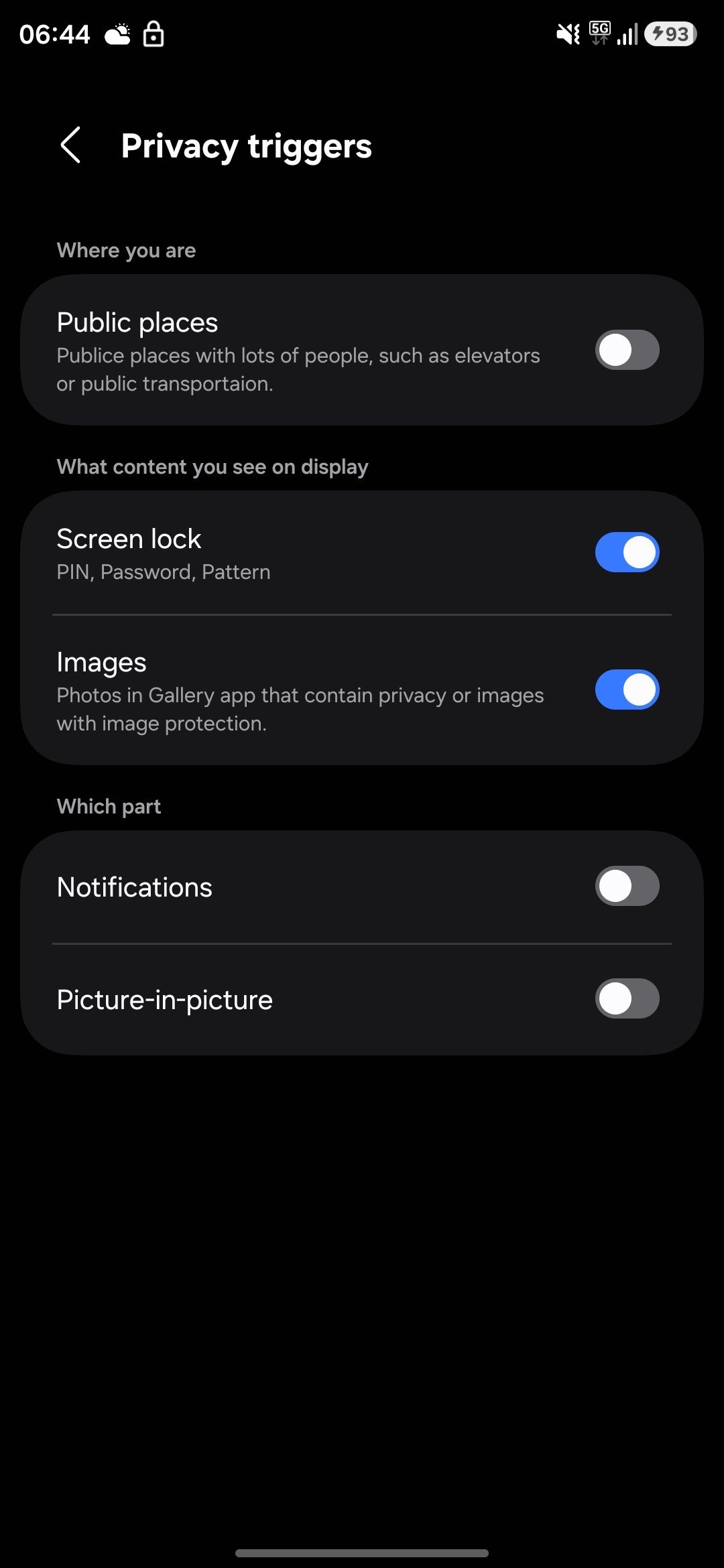 Galaxy S26 Ultra 'Privacy Display' settings leak [Gallery]