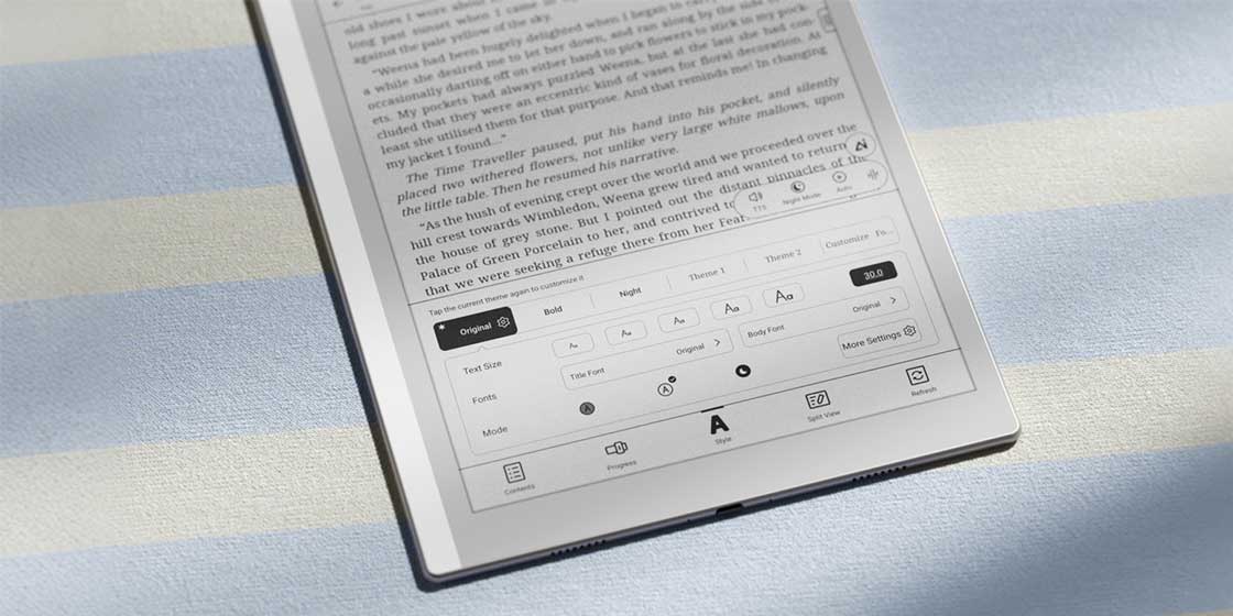 Boox is updating its ultralight 'Go' Android tablet with a lit display