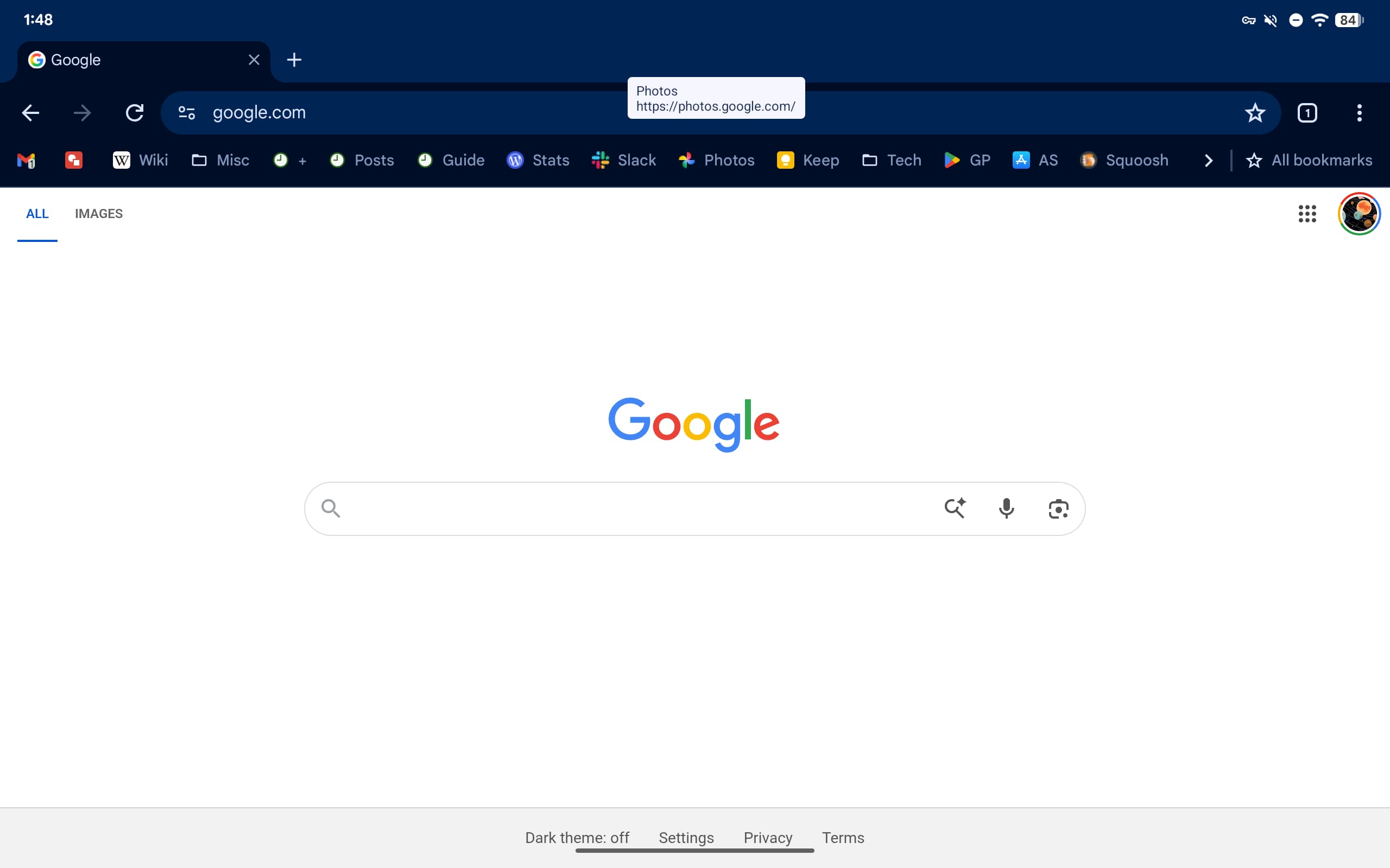 Chrome on Android tablets, foldables rolling out bookmarks bar
