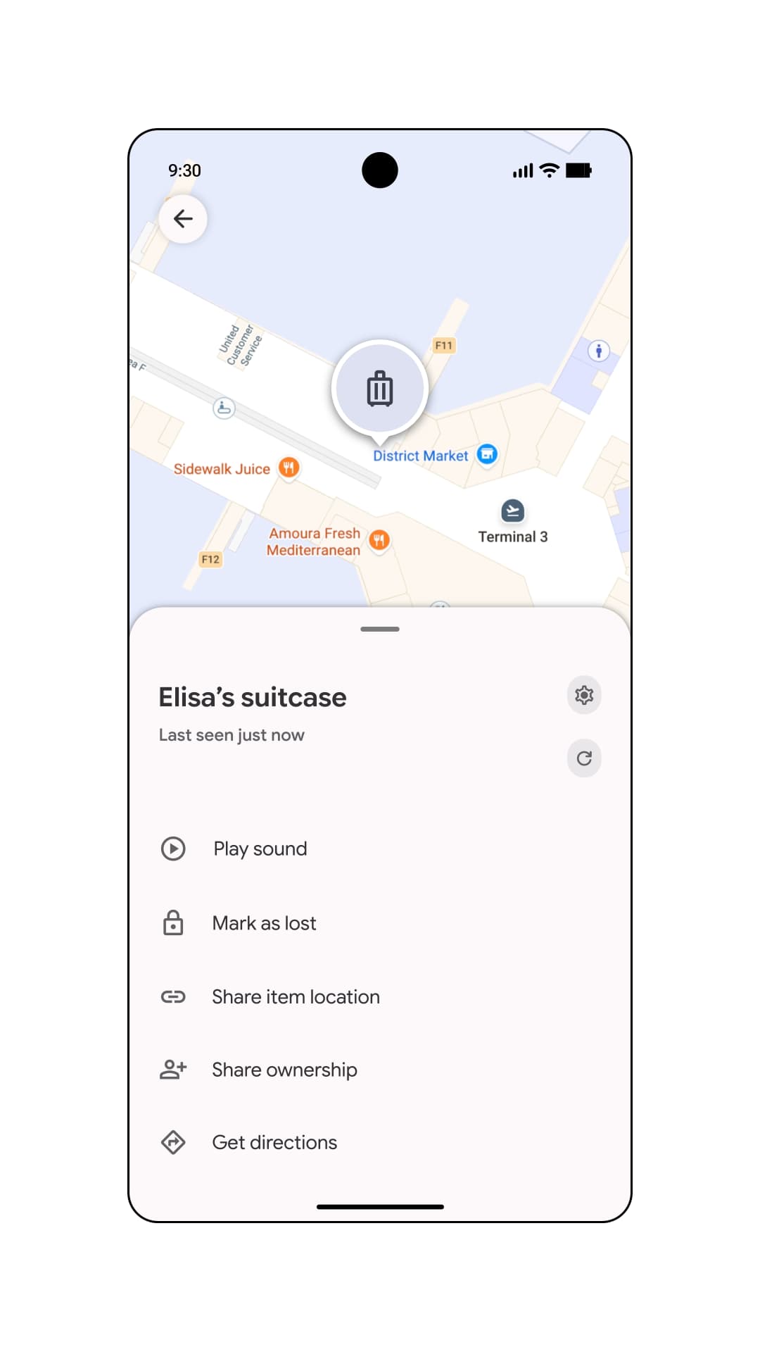 Find Hub adds Google Messages integration, lost luggage sharing